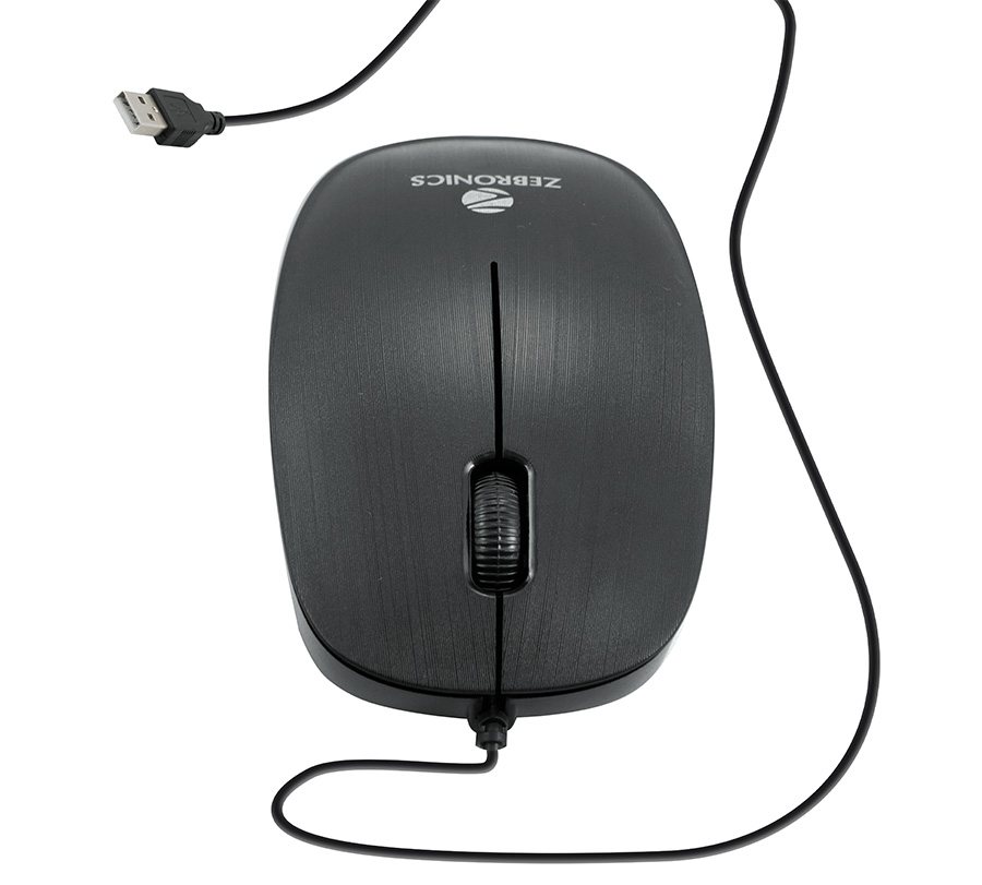 Zebronics ZEB - Power Wired Optical Mouse (USB 2.0, Black)