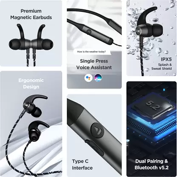 boAt Rockerz 333 Upto 30 Hours Battery Bluetooth Headset (Active Black ...